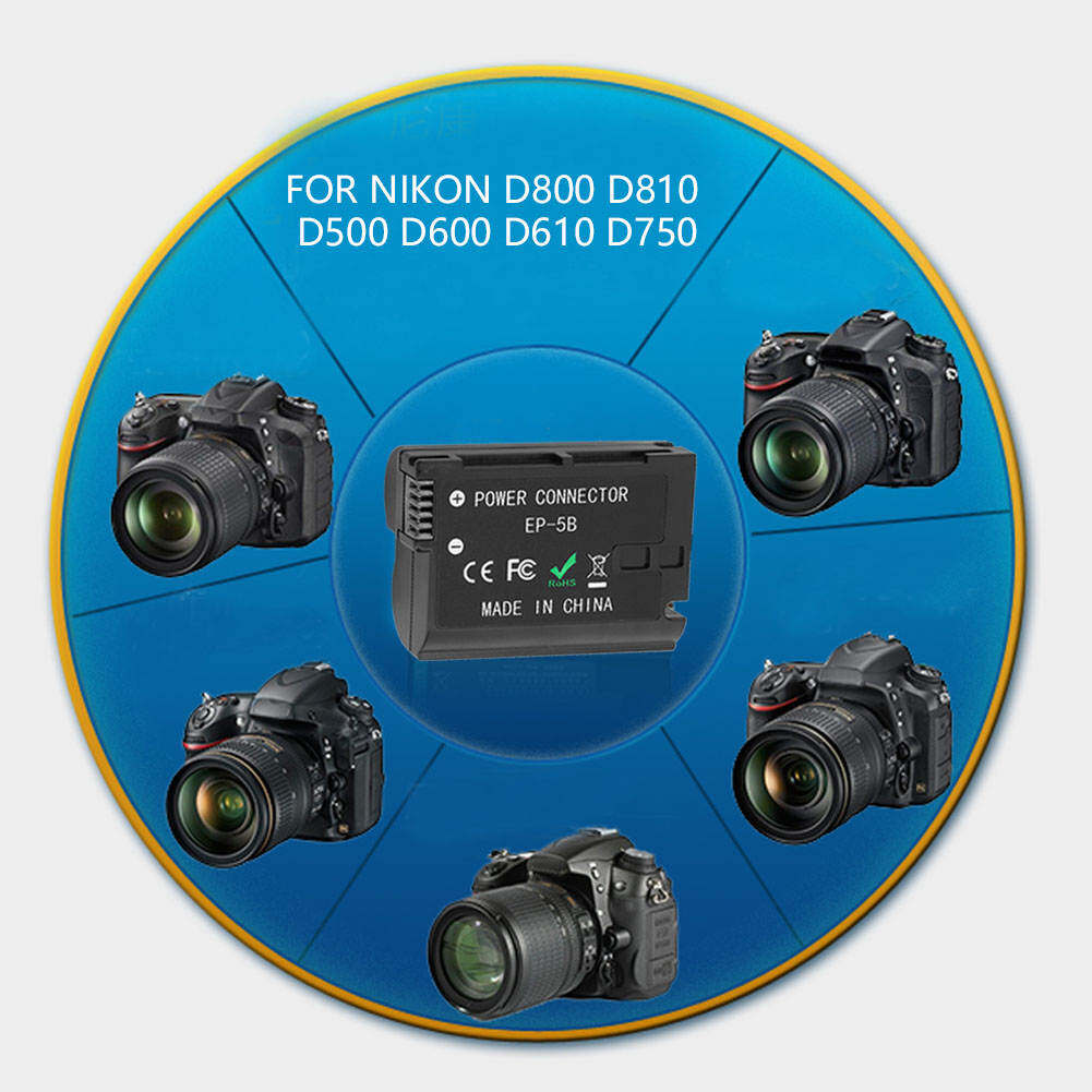 EN-EL15 EP-5B Dummyแบตเตอรี่DC CouplerสำหรับNikon D800 D810 D500 D600 D610 D750แหล่งจ่ายไฟอะแดป ...