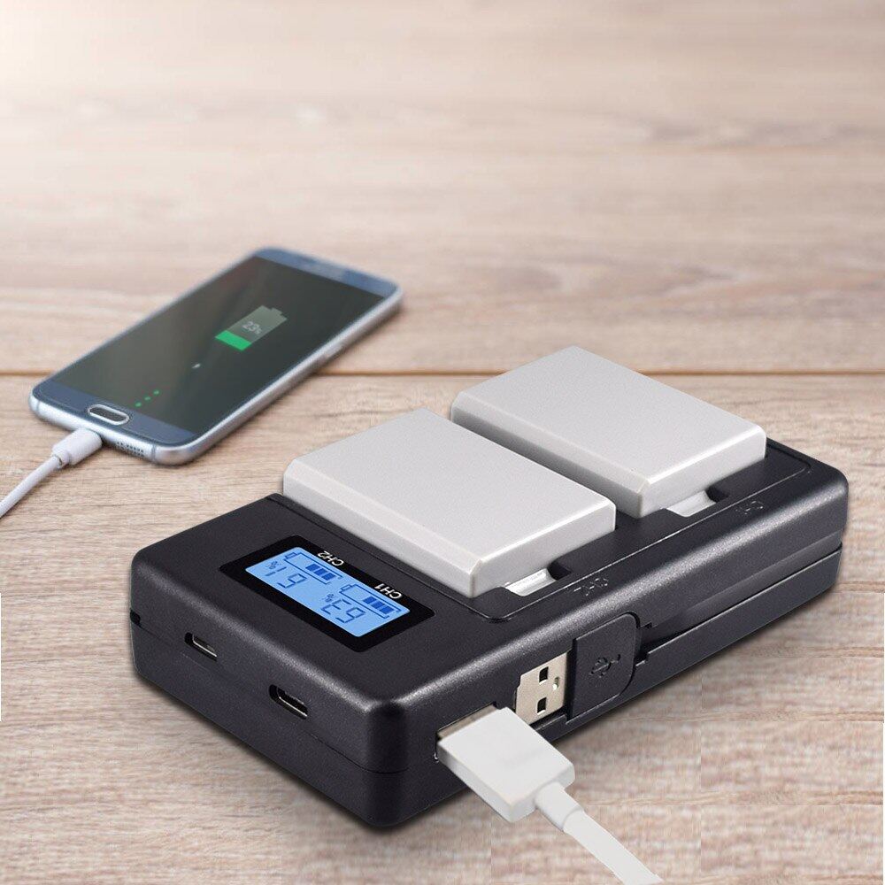 charger LP-E5 LP-E6 LP-E8 LP-E10 LP-E12 LP-E17 LP E5 E6 E8 E10 E12 E17 battery USB Dual smart ...