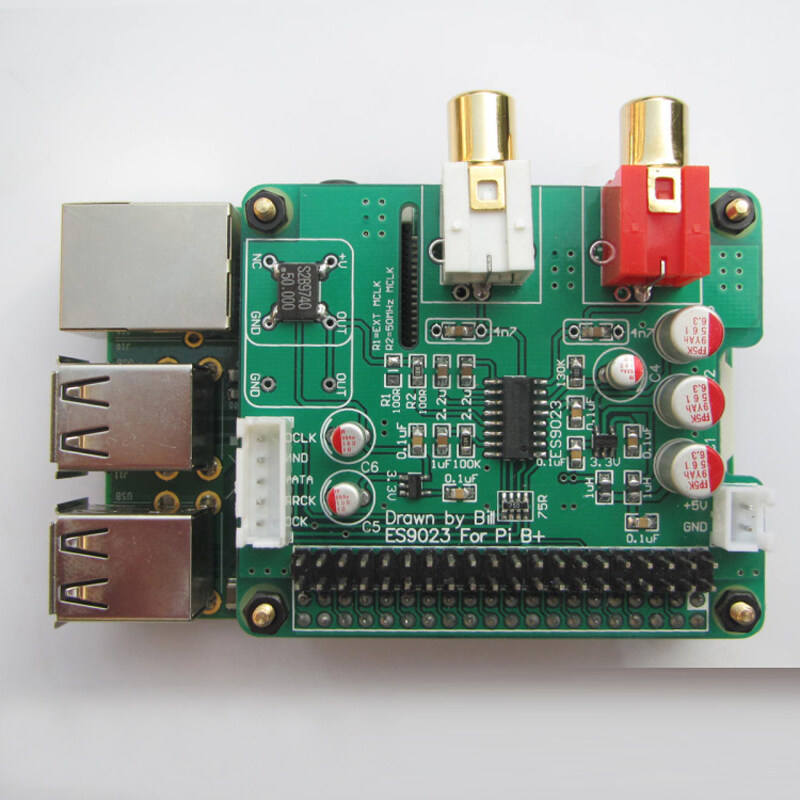 I2S HiFi DAC ES9023บอร์ดขยาย Pi การ์ดเสียงเสียงถอดรหัสคณะกรรมการ ...