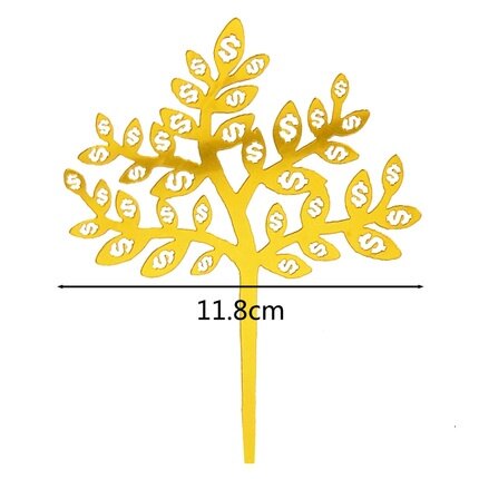 [ready stock]Arcylic Cake Topper for Party Cake 数钱数到手抽筋 金钱树 亚克力蛋糕插排现货 ...