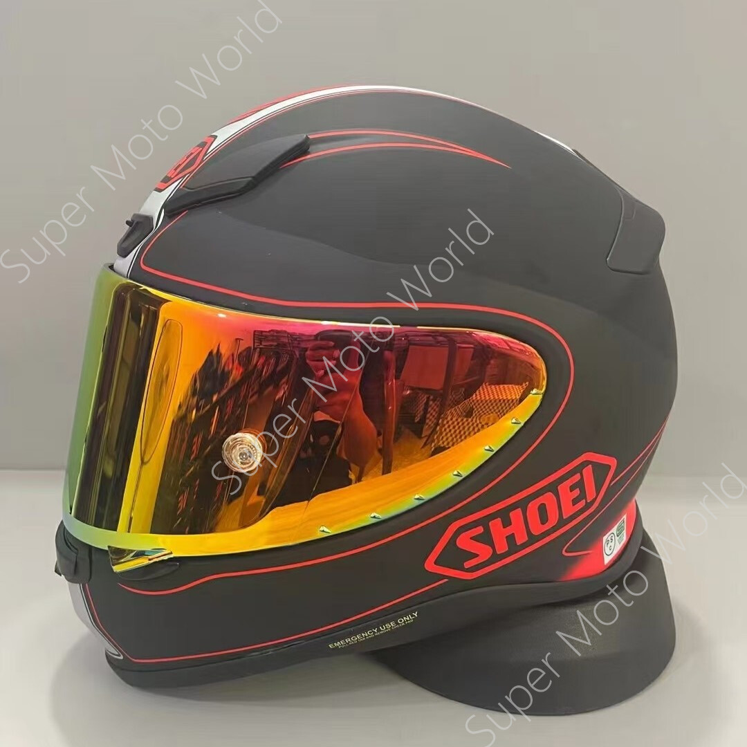 SHOEI Z7 Matte Red and White Striped Helmet Shoei Matte Black and Red ...