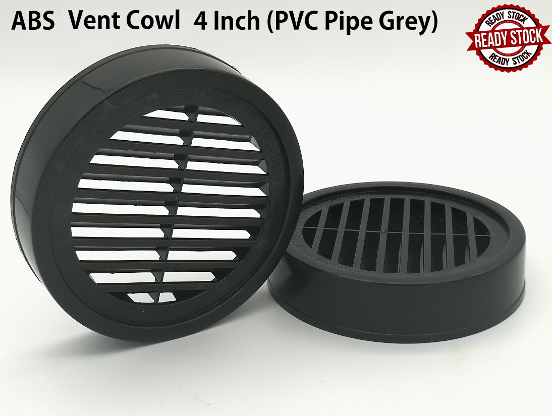 4 INCH AFC110 AIRFILTER CUP | ABS VENT COWL (FIX GREY 4 INCH PVC PIPE ...