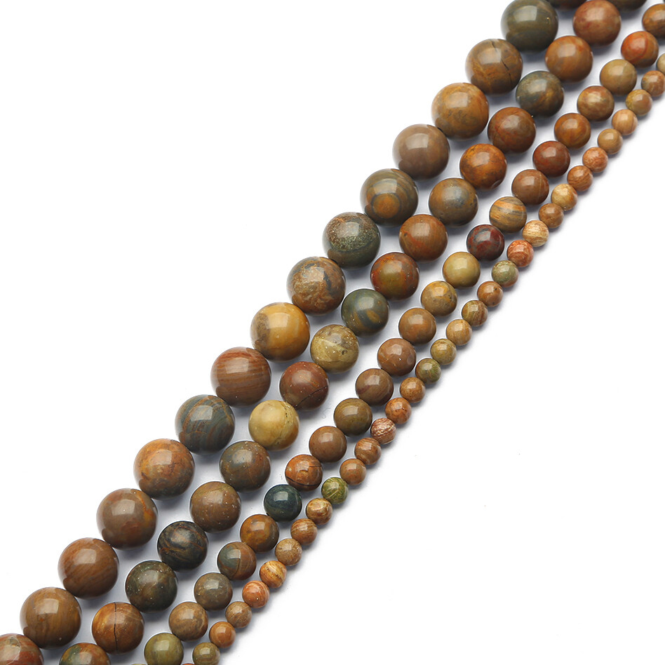 4/6/8/10mm Natural Stone Beads Multicolored Marble Beads For Jewelry ...