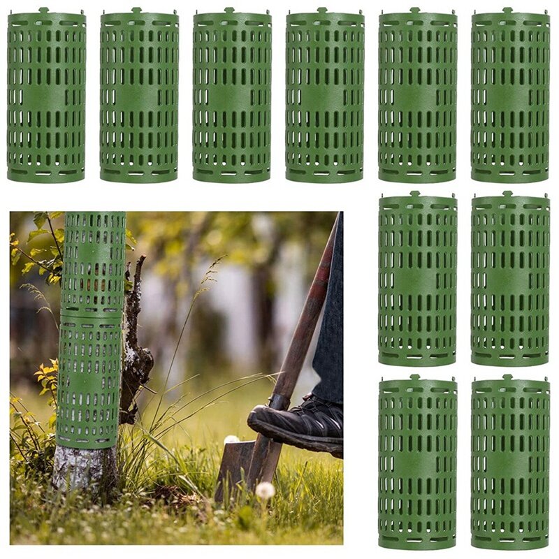 10 Pack Plastic Plant Tree Trunk Protectors Easy Flexible Tree Guard ...
