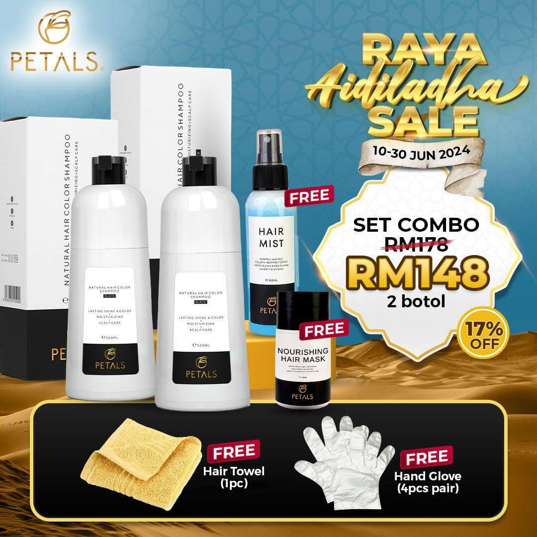[HQ] PETALS SHAMPOO UBAN ORIGINAL HALAL PEWARNA RAMBUT TELUS AIR ...