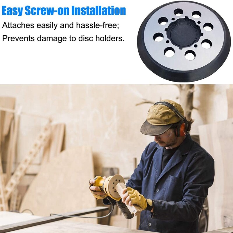 5-Inch Hook and Loop Metal Backing Replacement Pad-Suitable for DeWalt ...