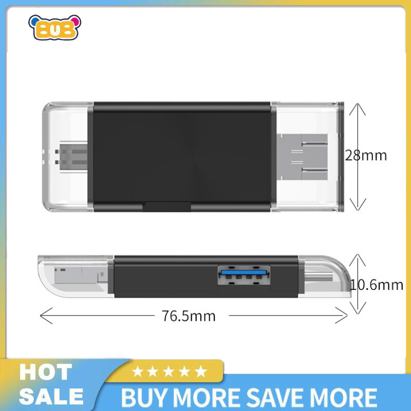 Tf Sd Card Reader การ์ดหน่วยความจำแบบพกพา Usb2.0 Type C อะแดปเตอร์เครื่องอ่านการ์ดมัลติฟังก์ชั่น ...