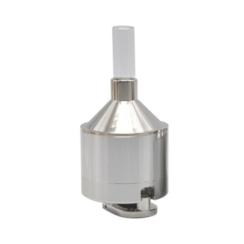 1pc Metal Powder Grinder Hand Mill Funnel With Snuff Glass Bottle 5 ...