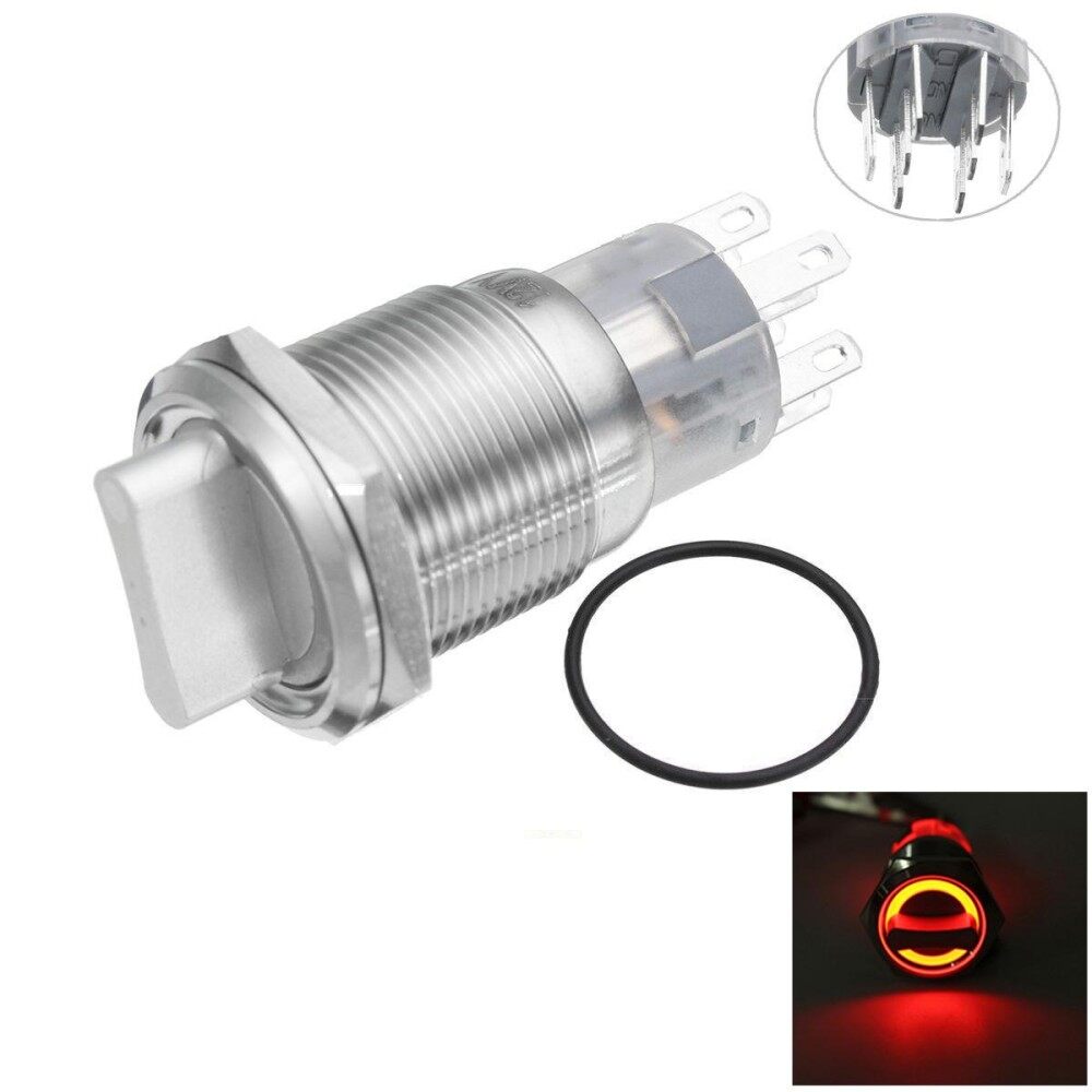 โปรโมชั่น 19mm 3 Position 12V DC Self-locking Latching Metal Selector ...