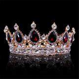 5cm High Ruby Red Sparkling Crystal Gold King Crown Wedding Prom Party ...