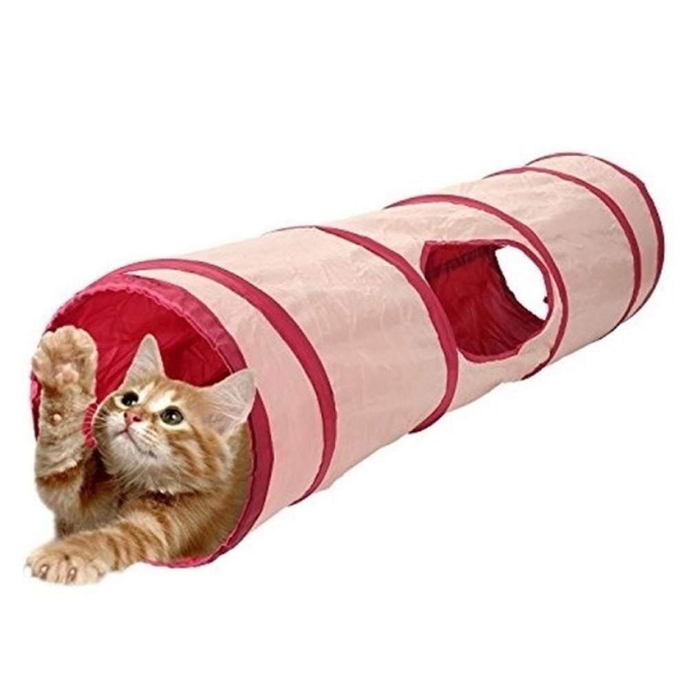 Pet Cat Tunnel Itery 3 Way Play Toy Chute Cat Collapsible bedtraining ...