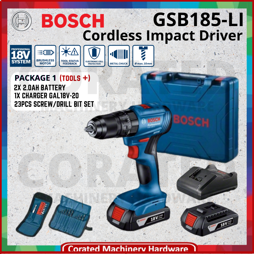 [Corated] Bosch GSB180-LI / GSB185-LI Cordless Impact Driver Set/Solo ...