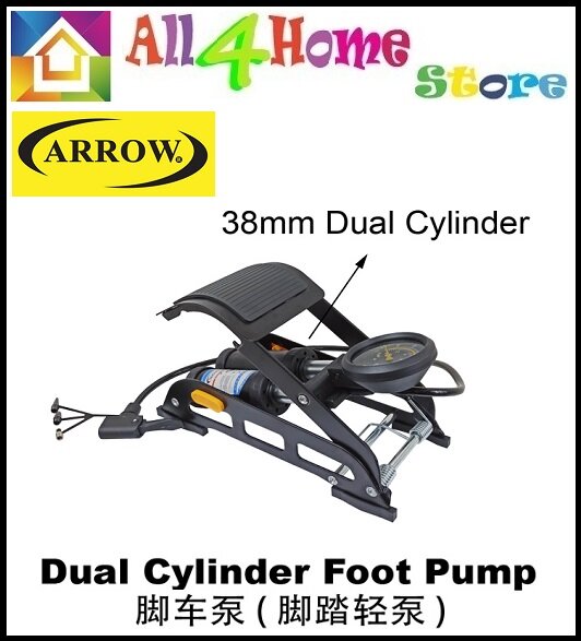 ARROW Heavy Duty Foot Pump (Double Cylinder) A30000# | Lazada
