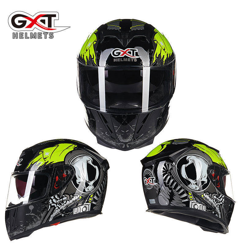 GXT หมวกกันน็อกรถจักรยานยนต์ผู้ชายและผู้หญิงคลุมทั้งหมดหัวรถจักรหมวก ...