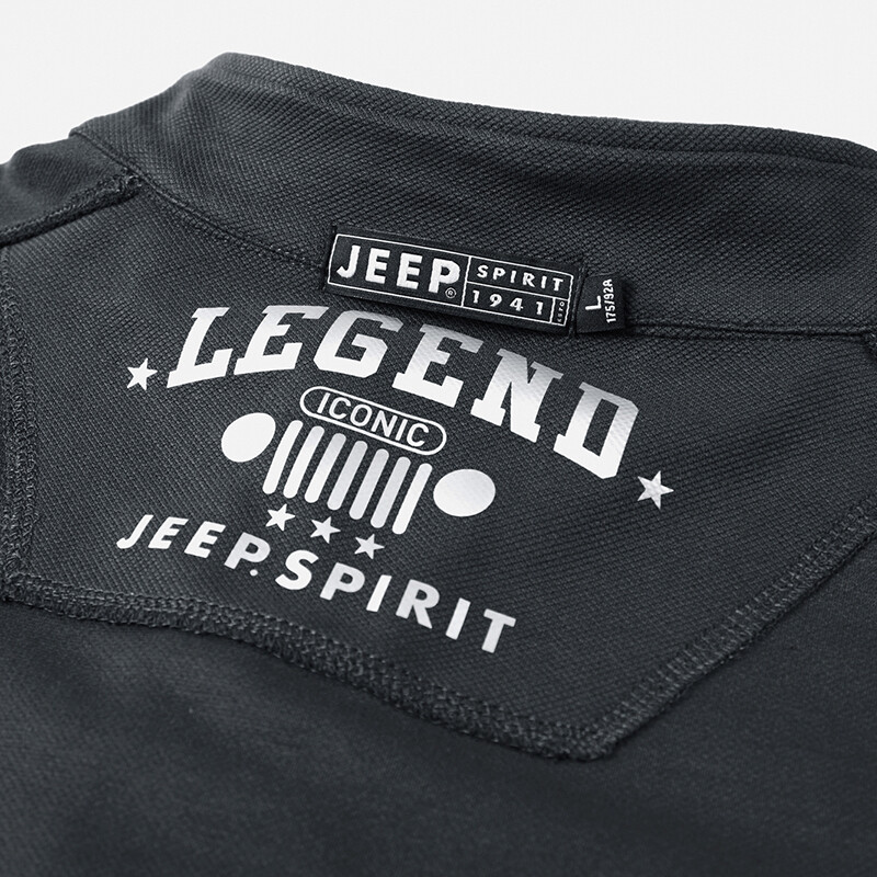 JEEP SPIRIT ผู้ชายใหม่เสื้อกันหนาวคอเยาวชนหลวมสบายๆแขนยาวเสื้อด้านบน ...