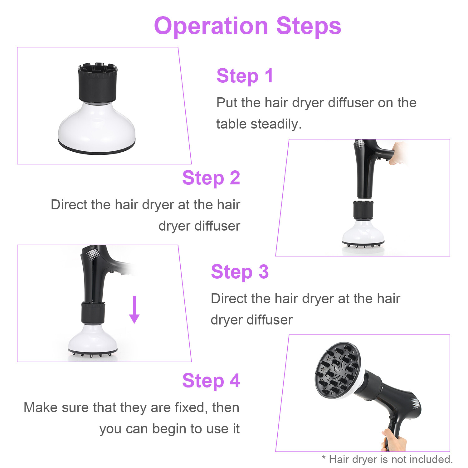 ABODY Rambut Blow Pengering Diffuser untuk Tebal Halus Tebal Gelombang ...