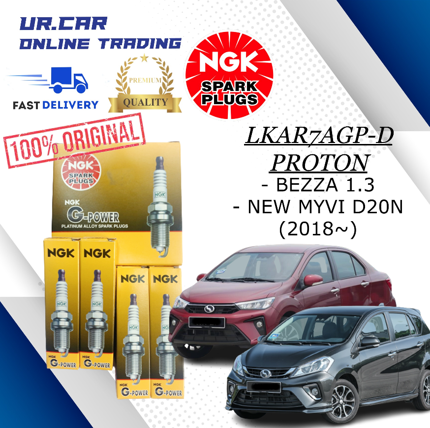 PERODUA BEZZA 1.3 , NEW MYVI D20N (2018~) LKAR7AGP-D NGK SPARK PLUG 100 ...
