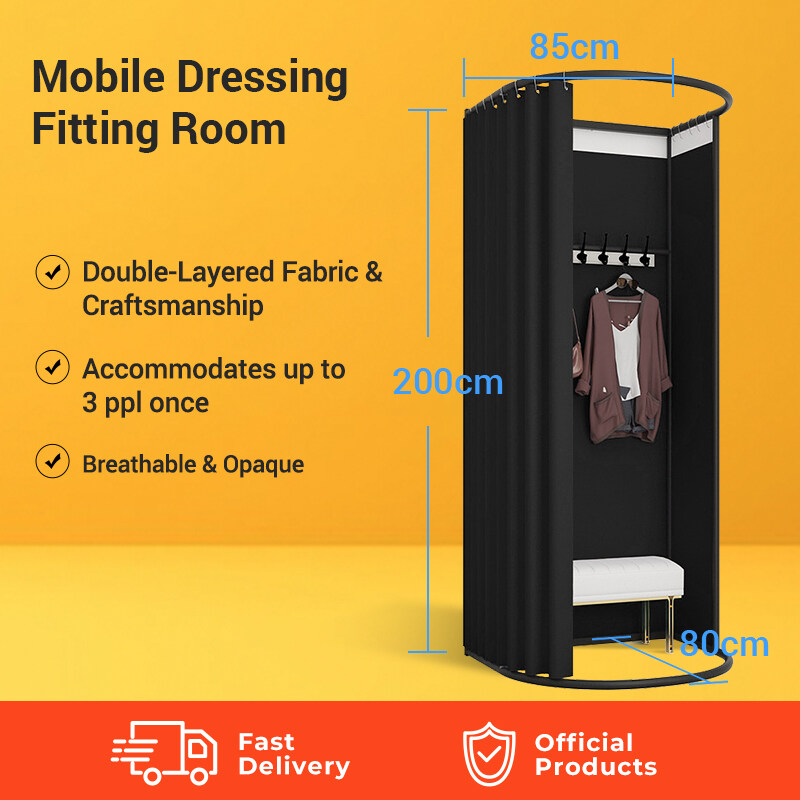 Shopping mall Temporary Mobile Dressing Fitting Retail Room Clothing ...