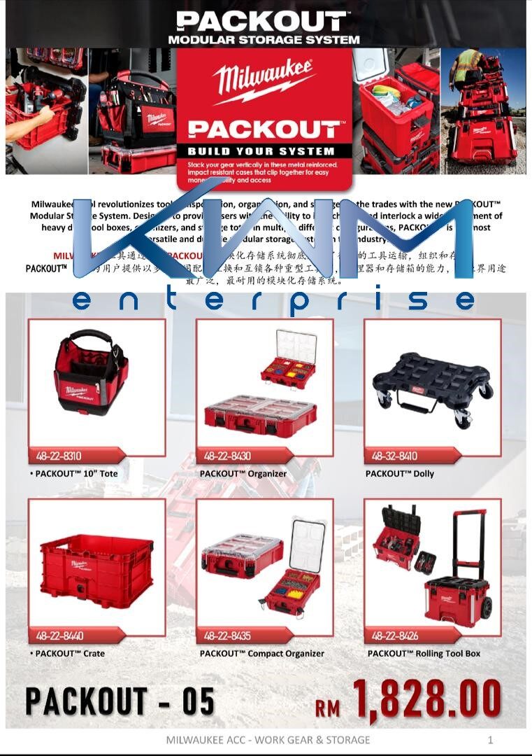 Milwaukee Packout Modular Storage System (PACKOUT - 05, 6 units) | Lazada