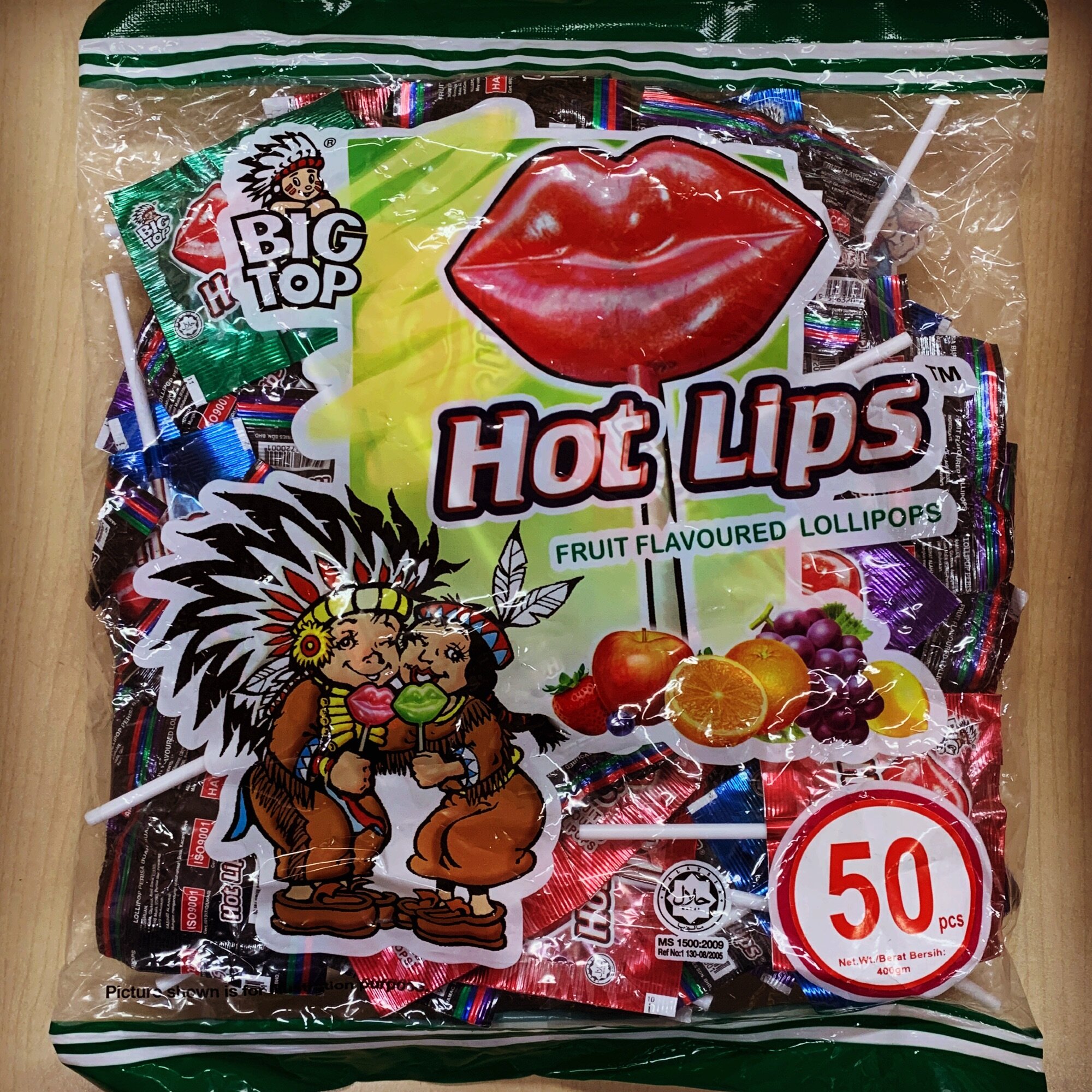 BIG TOP HOT LIPS FRUIT LOLLIPOPS 50PCS | Lazada