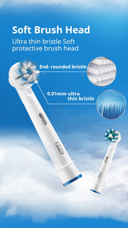 Oral B pro2000 Electric Toothbrush 3D Ultrasonic Tooth Brush Pressure Sensor 2 Modes Gum Care ...