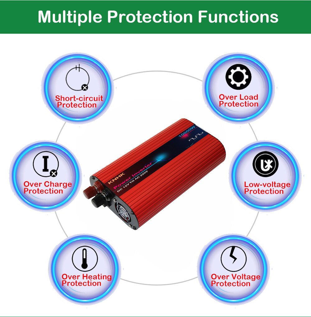 KNHK เครื่องแปลงไฟ15000W/12000W/10000W/8000W/6000W Transfor DC12V AC ...