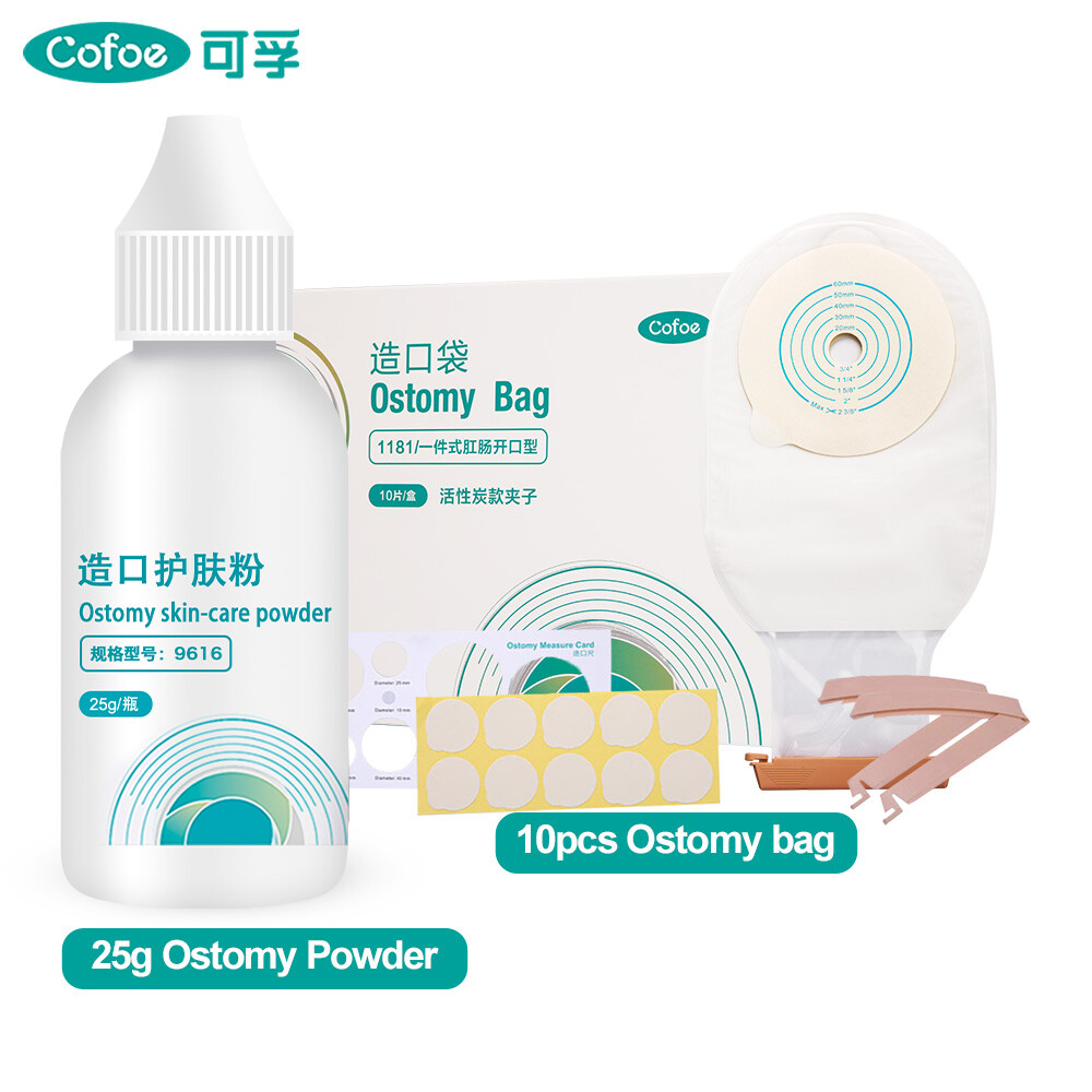 Cofoe 10pcs One-piece System Activated Carbon Filter Colostomy Bag with ...