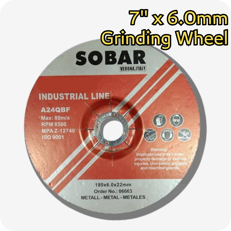 SOBAR 180mm x 6mm x 22mm Metal Grinder Disc 7" Grinding Wheel Disc ...