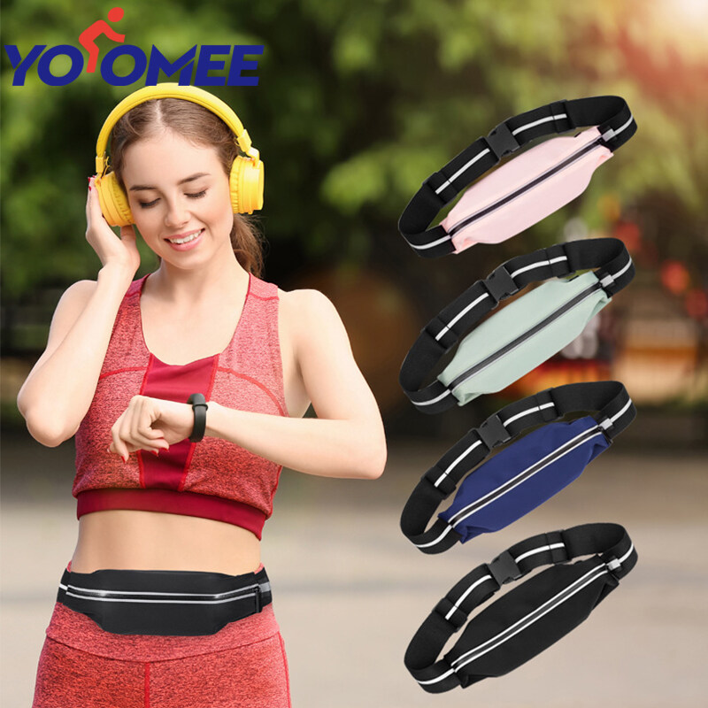 Yoomee เอวแพ็คสวมทนเอวกระเป๋าไลคร่าสะท้อนแสงกันน้ำกระเป๋าเข็มขัดหลายสี ...