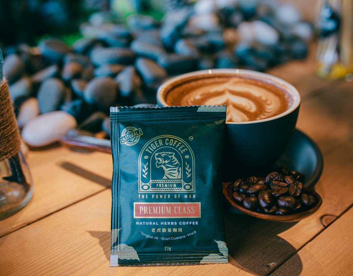 Tiger Coffee Premium Class Natural Herbs Tongkat Ali Coffee 10sachets x ...