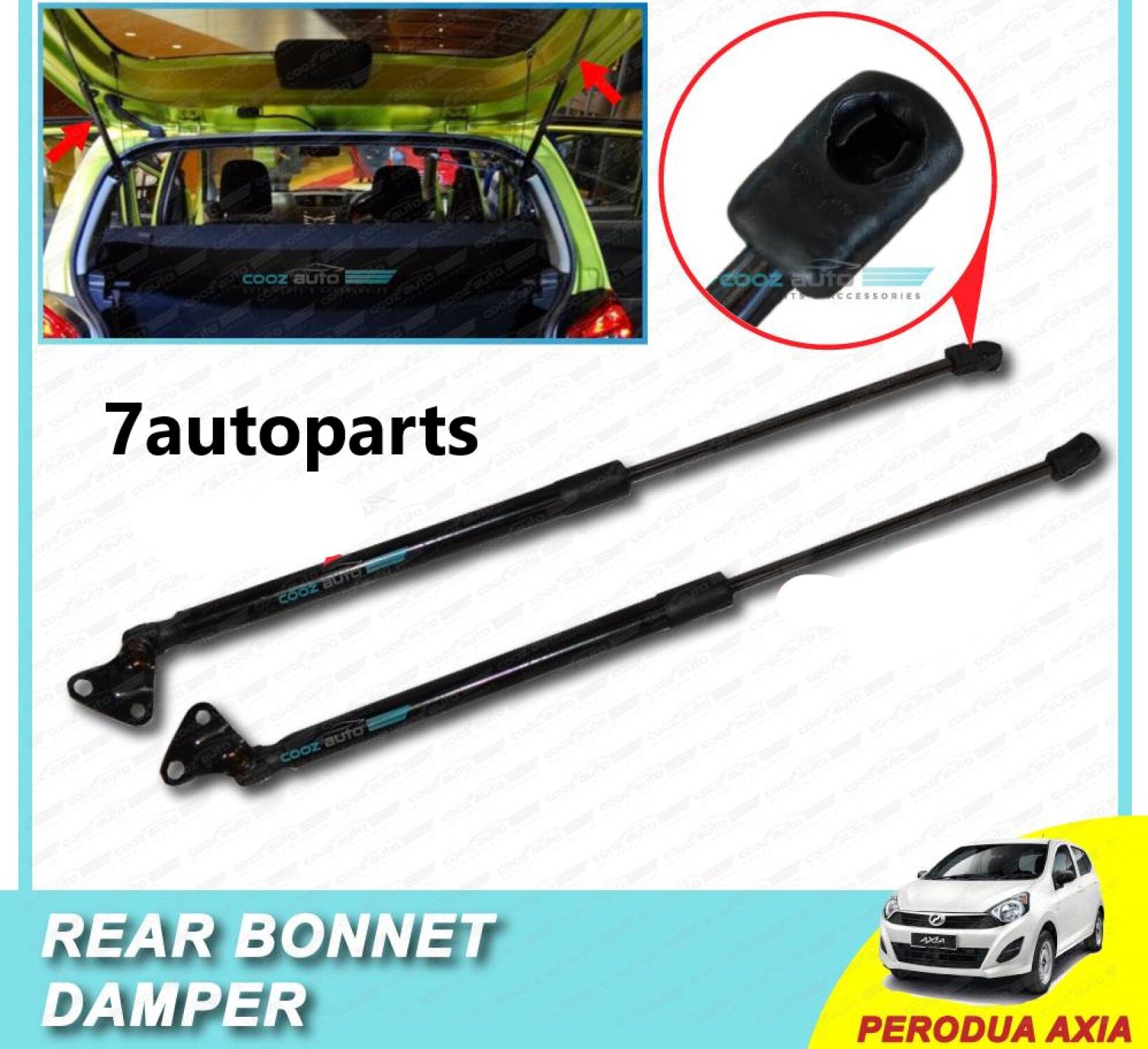 Original Spec Perodua Axia All Model Rear Bonnet Damper Boot Absorber ...