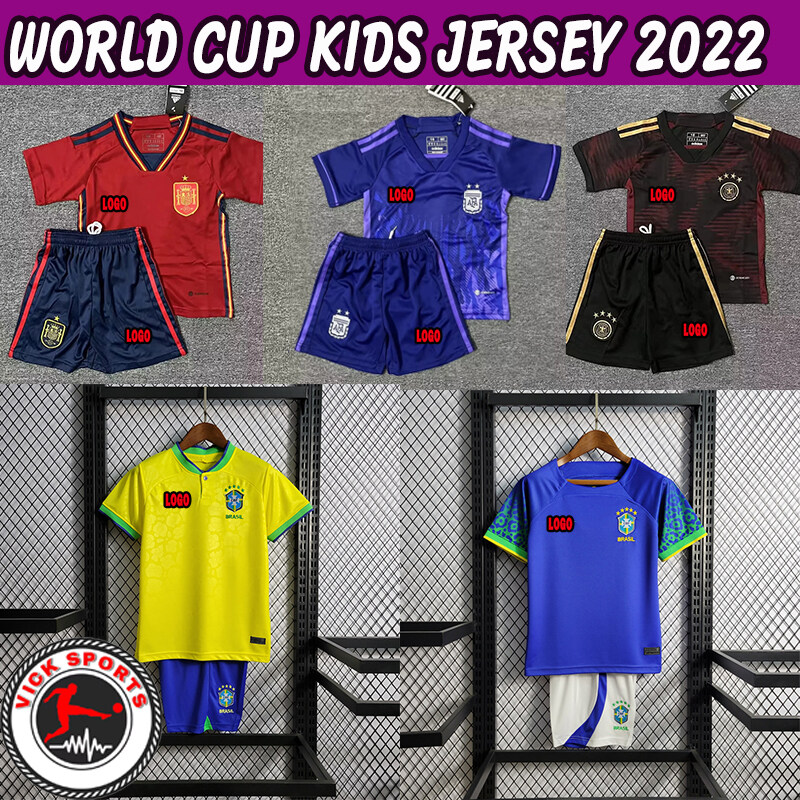 Qatar World Cup 2022 Kids Football Jersey Brazil Jersey Germany ...