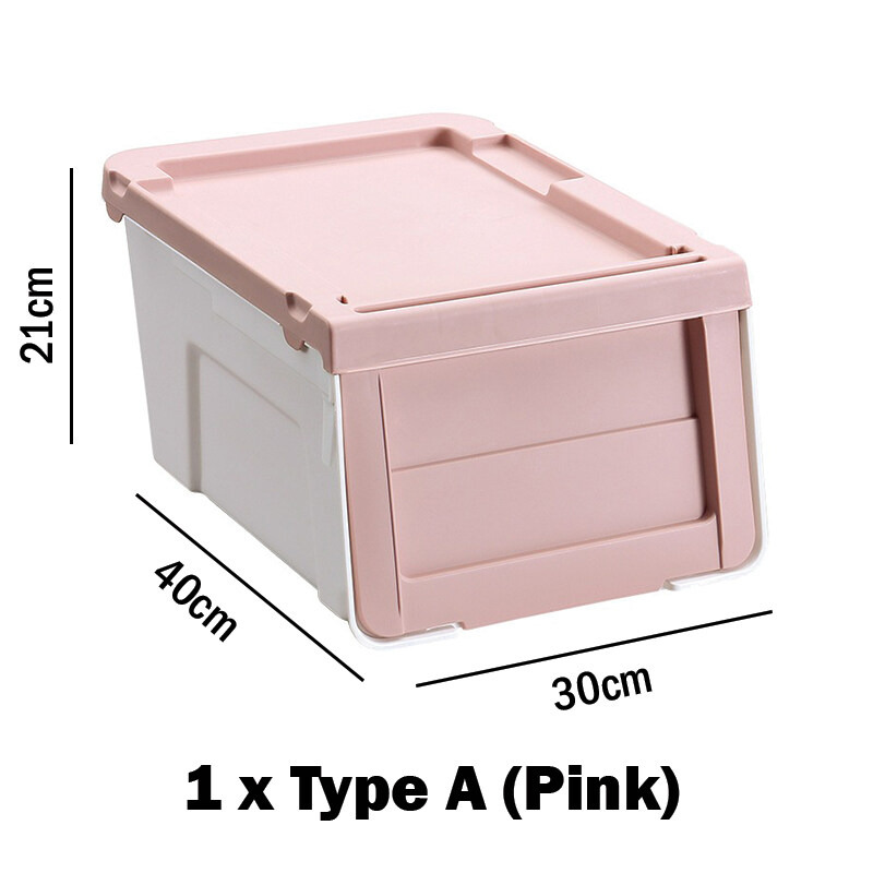 [1PCS] STACKABLE STORAGE DRAWER BOX /STORAGE CABINET /FLIP TOP PLASTIC ...