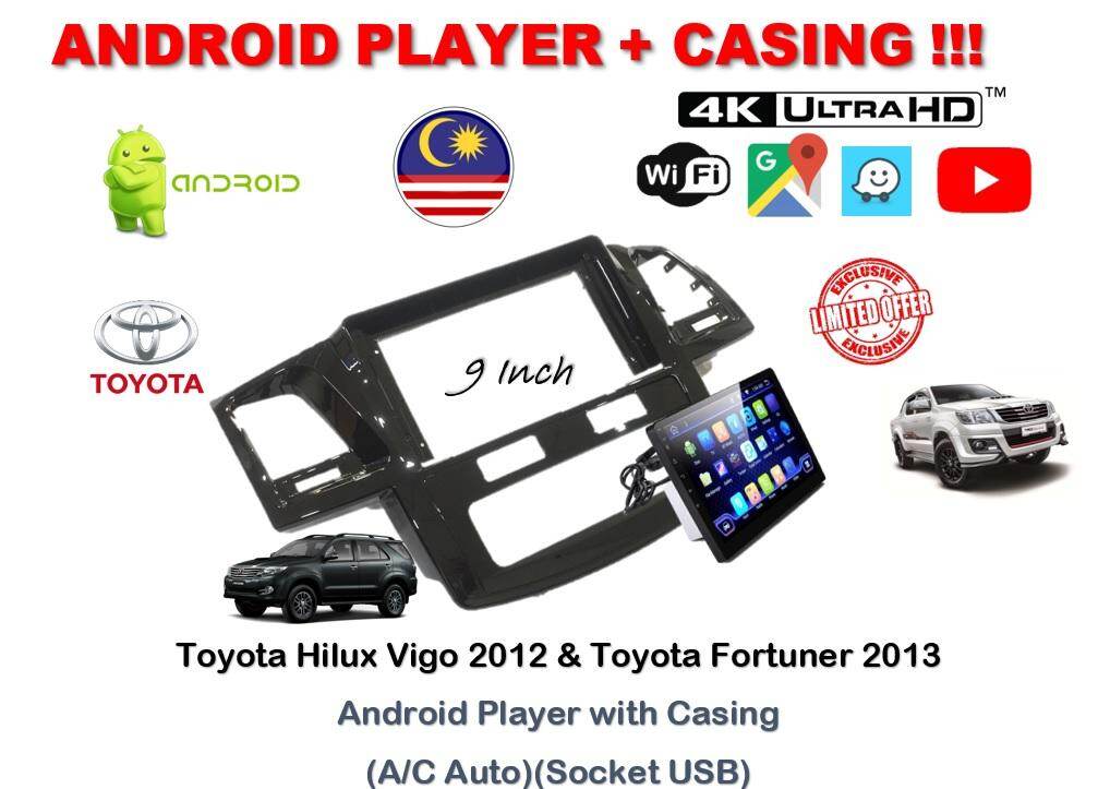 Toyota Hilux Vigo 2012 & Toyota Fortuner 2013 Android Player 9'' With ...