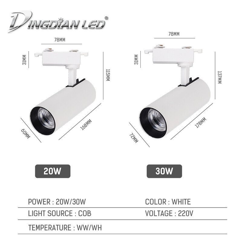 DINGDIAN LED 2แพ็คไฟติดตามLED (แทร็กบาร์ไม่รวม) 220Vสปอตไลท์สำหรับร้าน ...