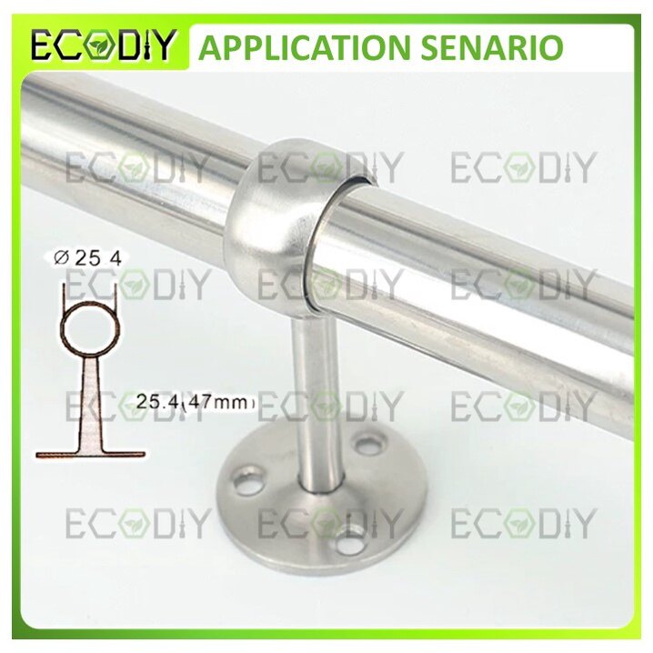 ECODIY🇲🇾 25mm Pipe Rod Bracket End Cap Center Cap Pole Lever Support ...