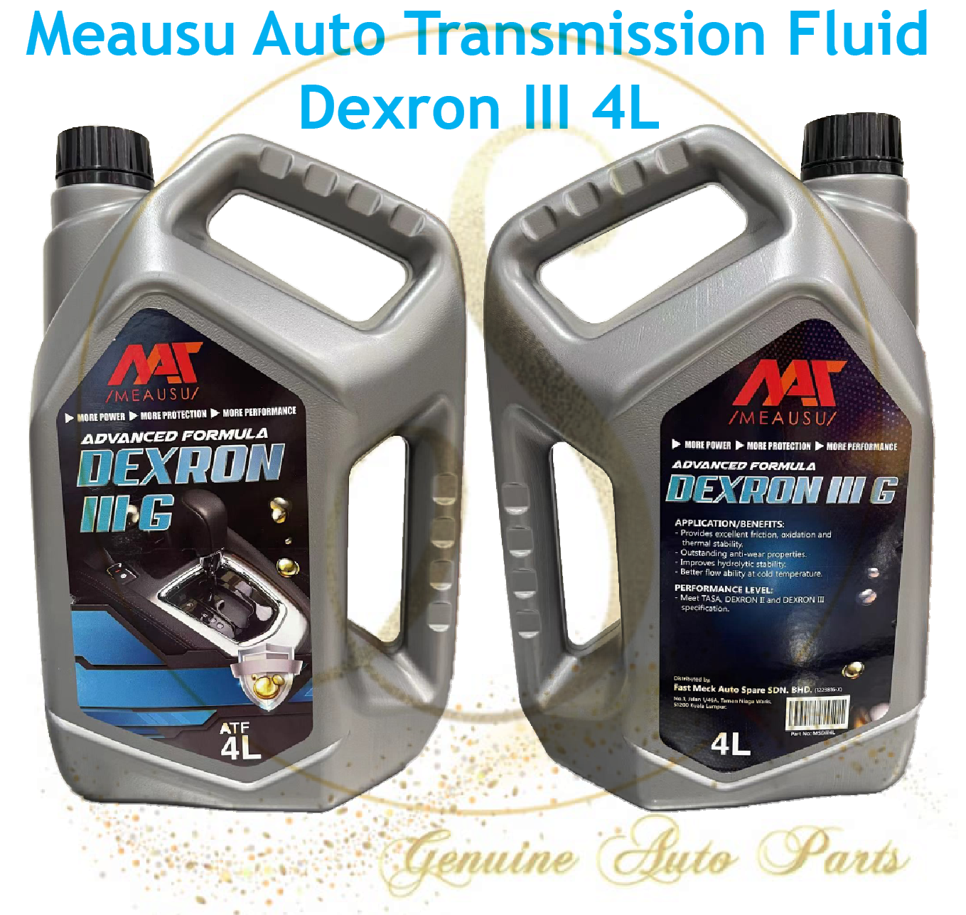 100% ORIGINAL MEAUSU DEXRON III D3 DEXRON 3 AUTO TRANSMISSION FLUID ATF ...