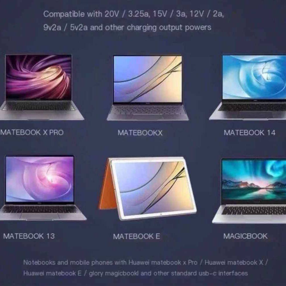 Original Huawei 65W PD Charger สาย USB Type-C USB C Power Adapter Super ...