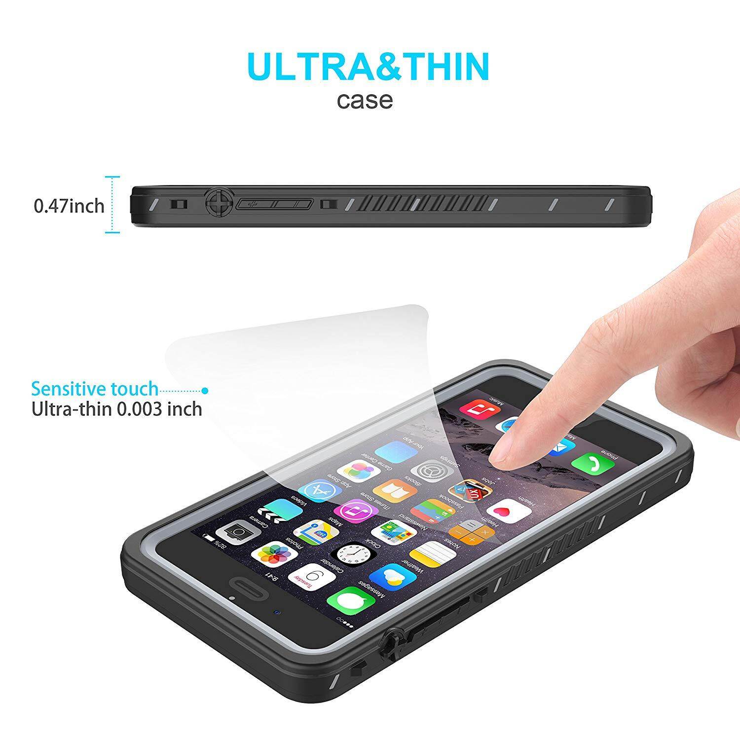 iPhone 7 Plus/8 Plus Waterproof Case, Underwater Snowproof Dirtproof ...