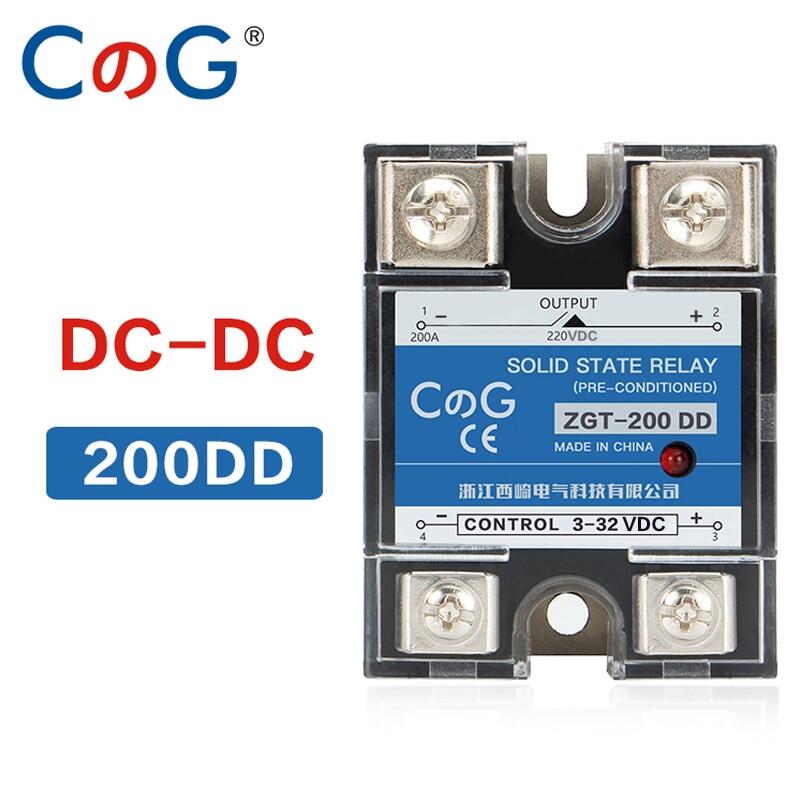 Cg Ssr-200dd 200a 220V 380V 600V ใหญ่แรงดันไฟฟ้าเฟสเดียว Jgx Dc Dc ความ ...