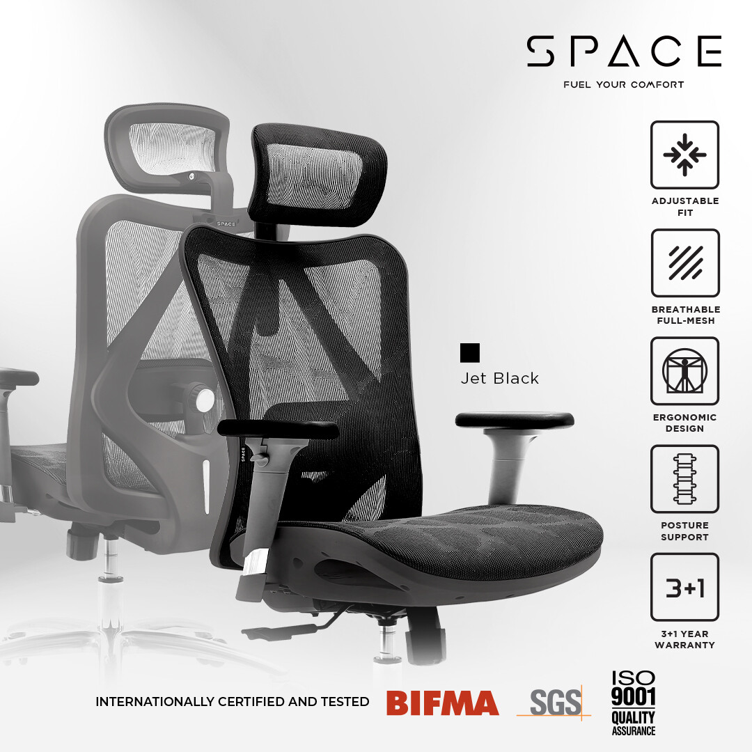 SPACE Ergonomic Chair - 4 Years Official Warranty* | Lazada