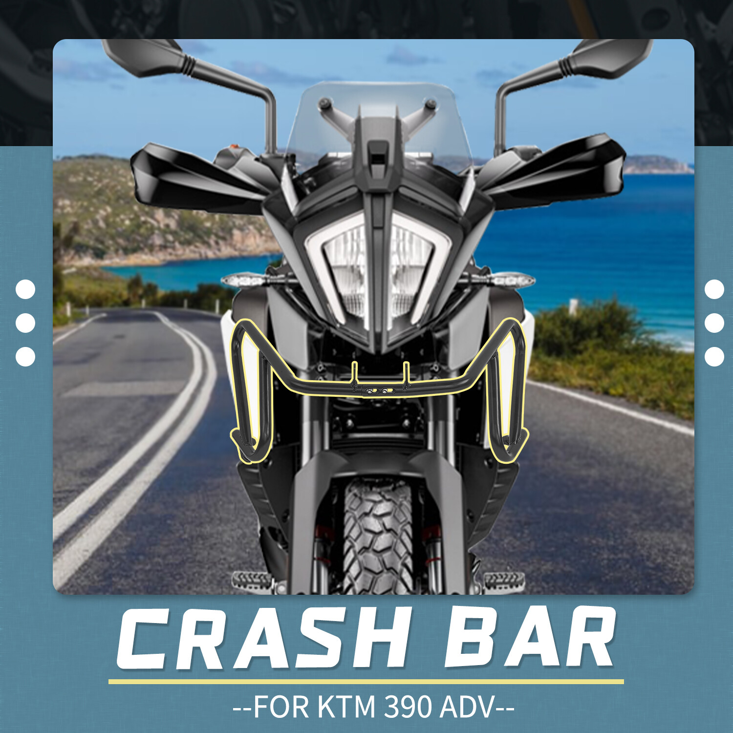 Ultrasupplier Upper Lower Crash Bar Engine Guard Frame Protector Bumper ...