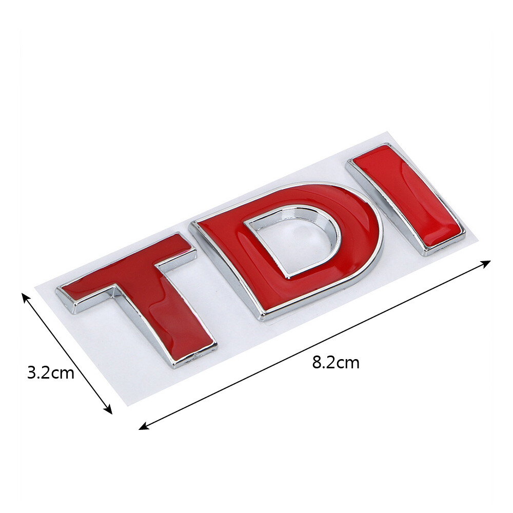 Car Sticker 3D Metal TDI Logo Emblem Badge Decal Turbo Direct Injection ...