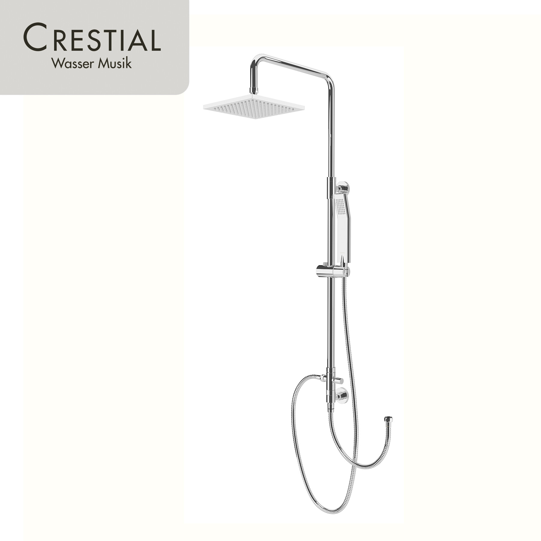 CRESTIAL Vita Bathroom Silver Appearance PVC Shower Hose, 1500mm C28310 ...