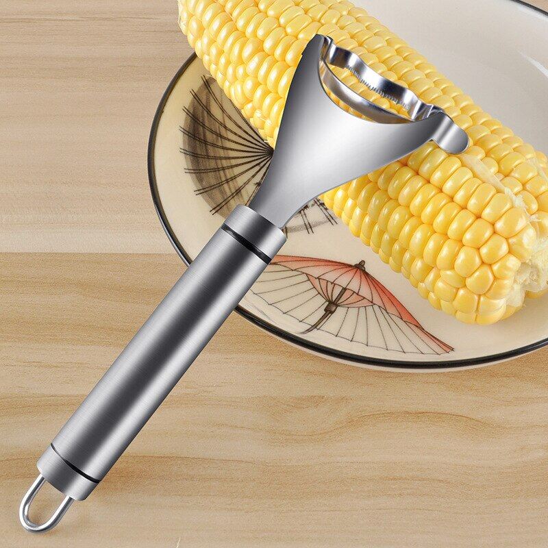 สแตนเลสสตีลข้าวโพด Stripper Corns อุปกรณ์นวดง่าย Peeling Corn Kerneler ...