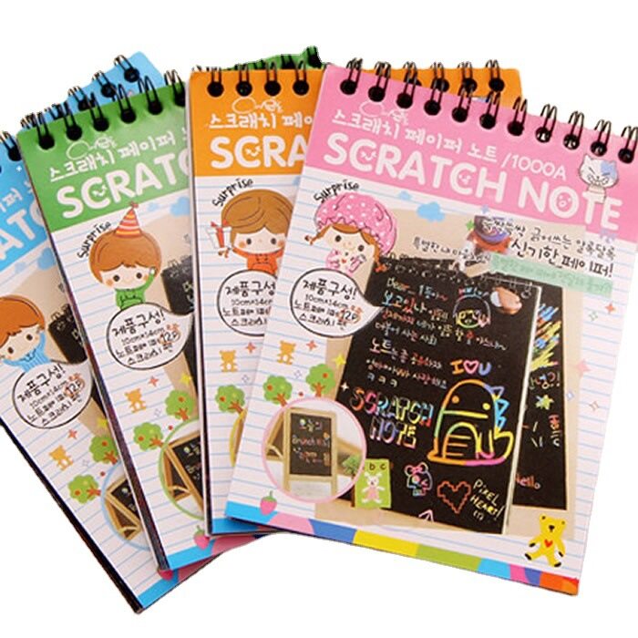 Rainbow Scratch Note Art Book Scratching Book DIY Children Drawing Toys ...