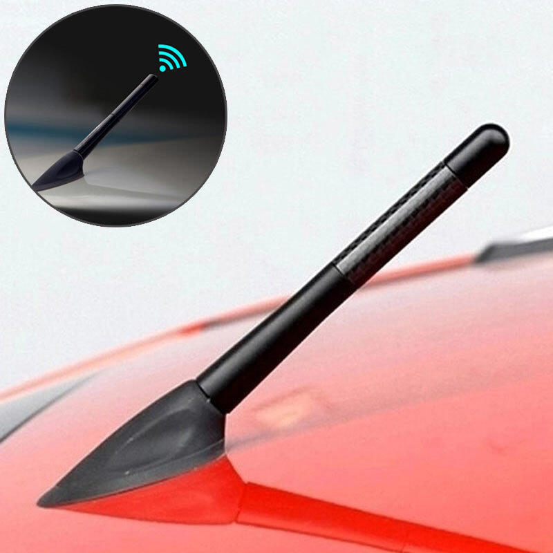 Universal Car Antenna FM AM Radio Carbon Fiber Short Car Aerial For WRC ...