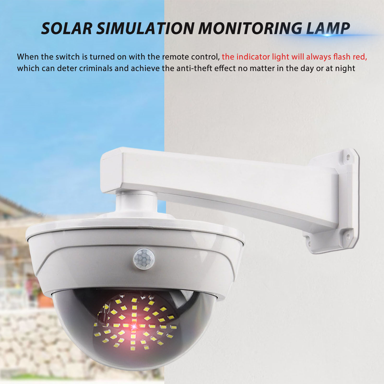 Simulation Solar Lamp Anti-Thief Fake Camera Human Body Induction ...