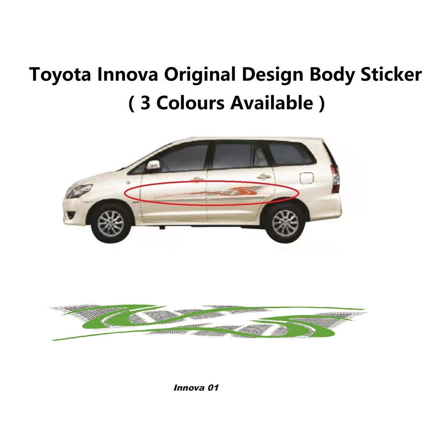 Toyota Innova Body Sticker Original Design Car Side Body Sticker - 2 ...