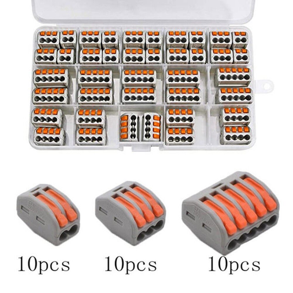 30X Terminal Block Lever บล็อกตัวเชื่อมต่อ Clamp Connector Lever Terminal ลวด - Comforhome ...